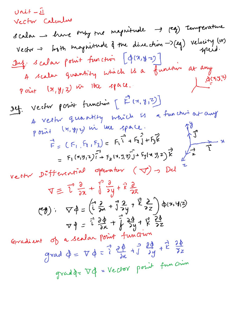 Unit 2 Vector Calculus | PDF