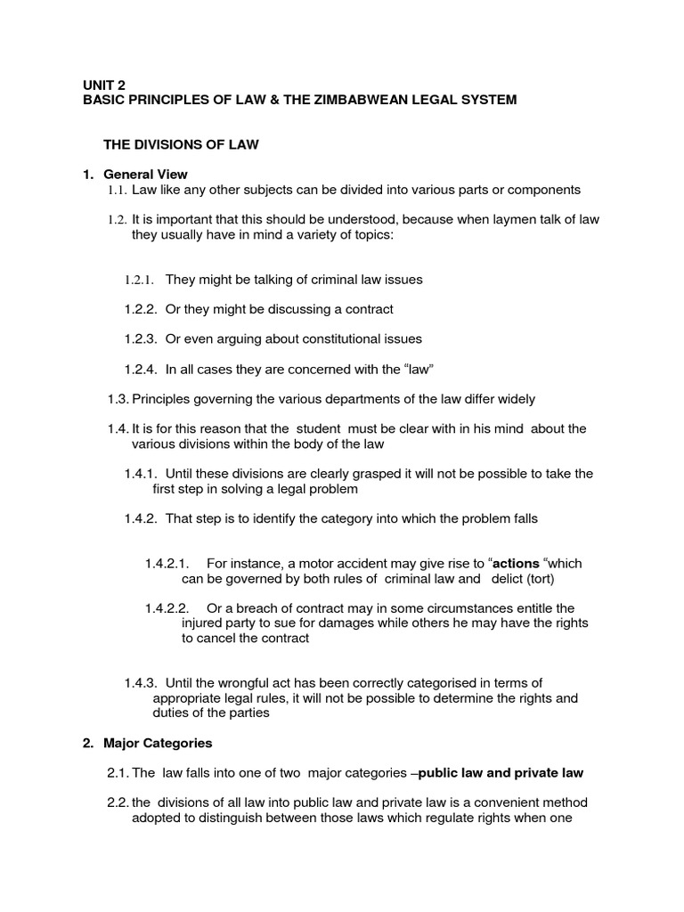 BM223 Lecture-Divisions of Law | PDF | International Law ...