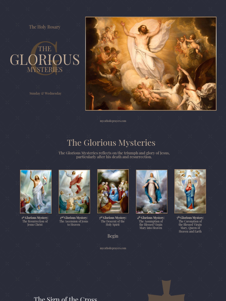 Glorious Mysteries of the Rosary | PDF | Lord's Prayer | Mary, Mother ...