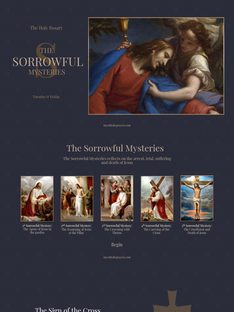 Sorrowful Mysteries of the Rosary | PDF | Lord's Prayer | Rosary