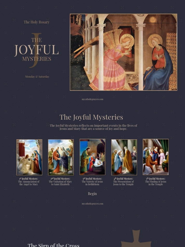 The Joyful Mysteries PDF | PDF | Lord's Prayer | Rosary