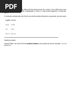 French Numbers 1 to 1000 Guide | PDF | Plural | English Language