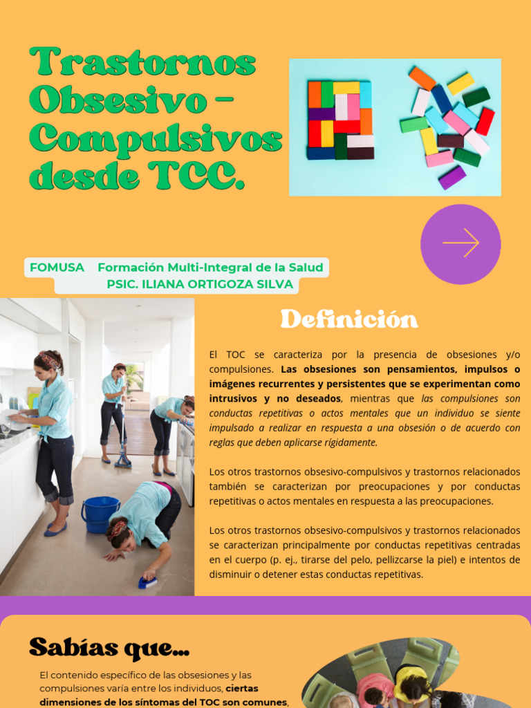 Trastorno Obsesivo Compulsivo desde TCC | PDF | Desorden obsesivo compulsivo | Terapia de ...