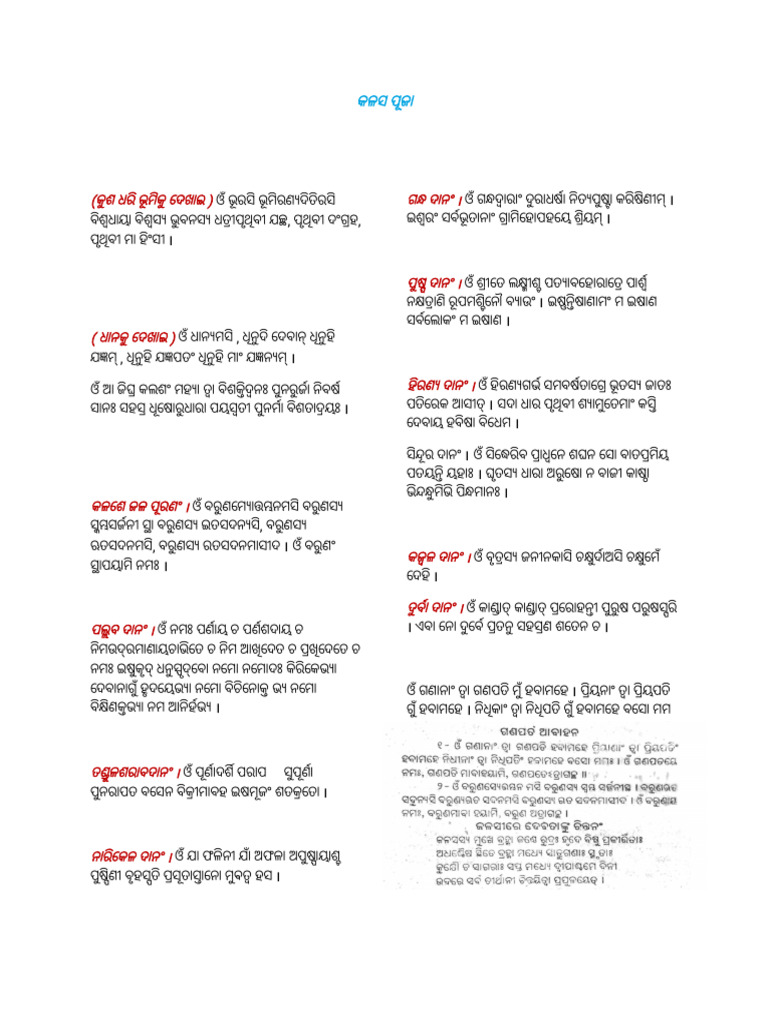 Kalash Bardhni Puja | PDF