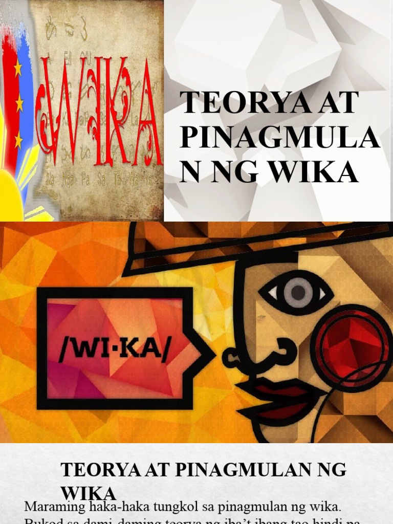 Teorya at Pinagmulan NG Wika | PDF