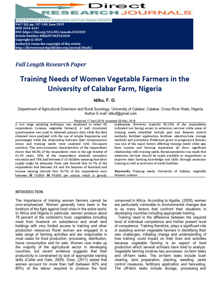 TN-of-Women-Vegetable-Farmers | PDF | Agriculture | Vegetables