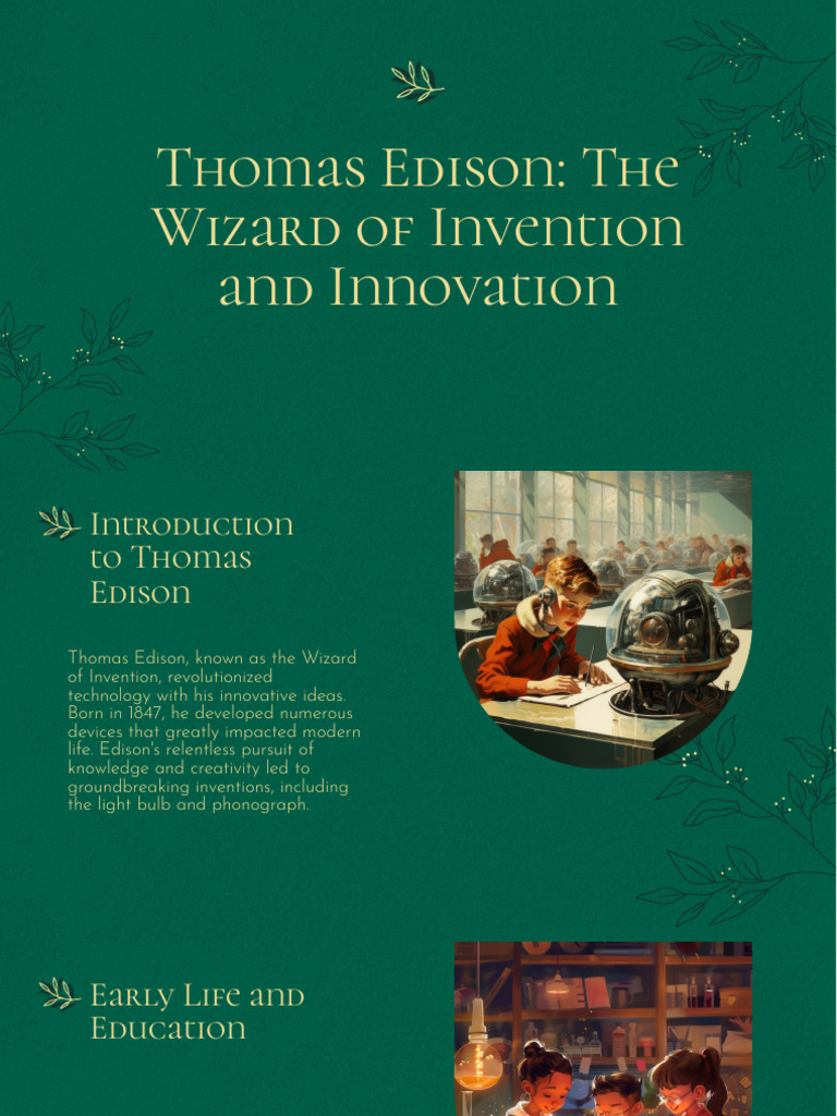 Thomas Edison: Innovator and Inventor | PDF