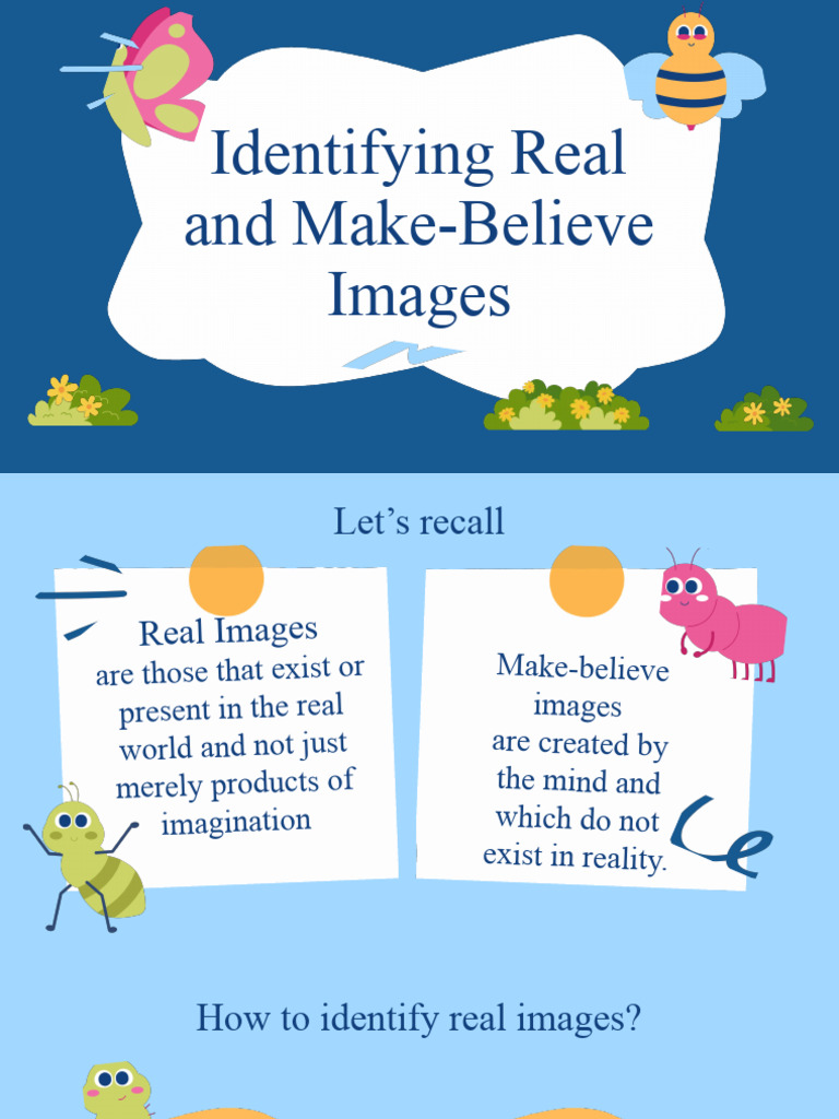 Real vs. Make-Believe Images Guide | PDF | Experience | Thought