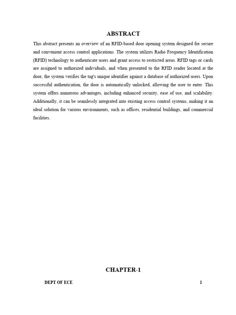 RFID-Based Access Control System | PDF | Rectifier | Arduino