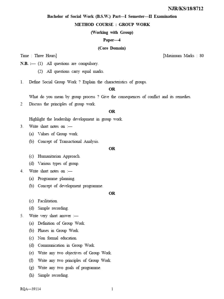 Group Work 3 Pdf Liberal Arts Education Behavioural Sciences