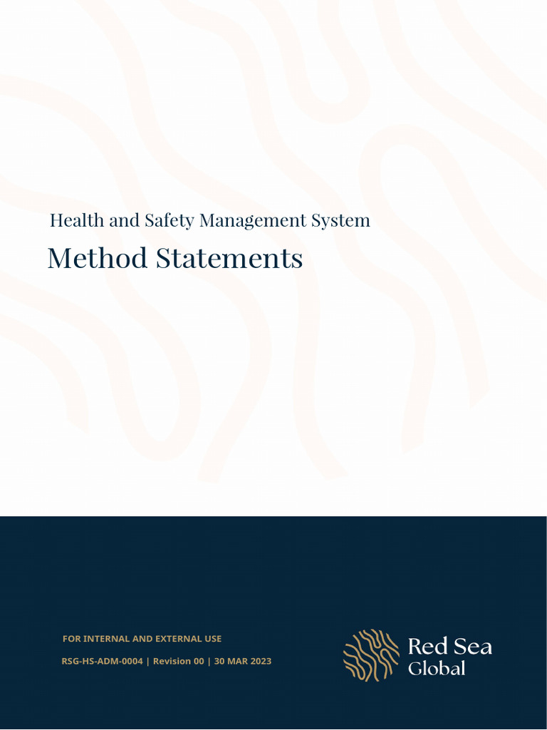 RSG HS ADM 0004 Method Statements | PDF | Occupational Safety And Health | Safety