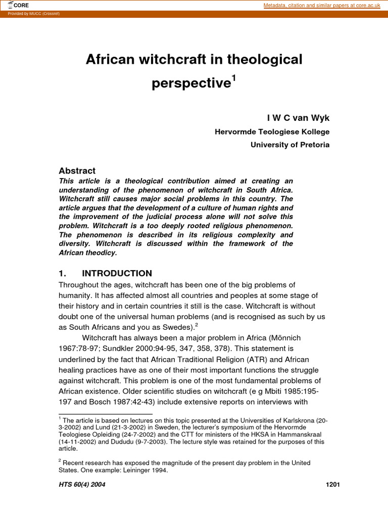 Understanding African Witchcraft Issues | PDF | Witchcraft | Inquisition