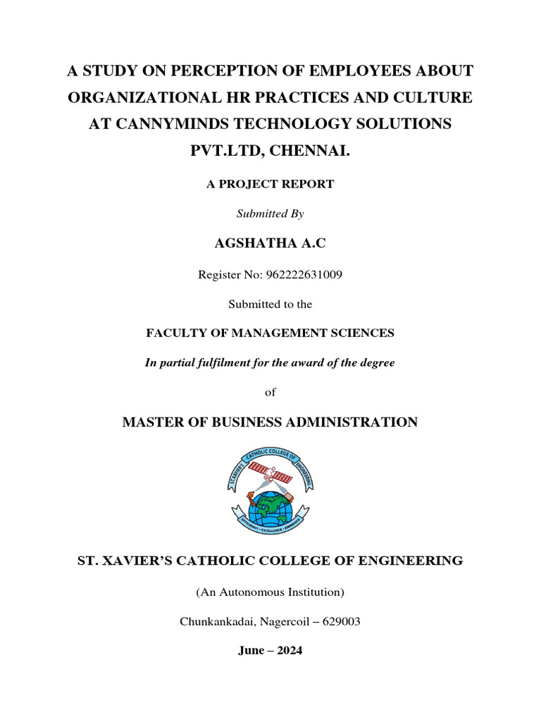 Front Page Project Final | PDF | Human Resources | Employment