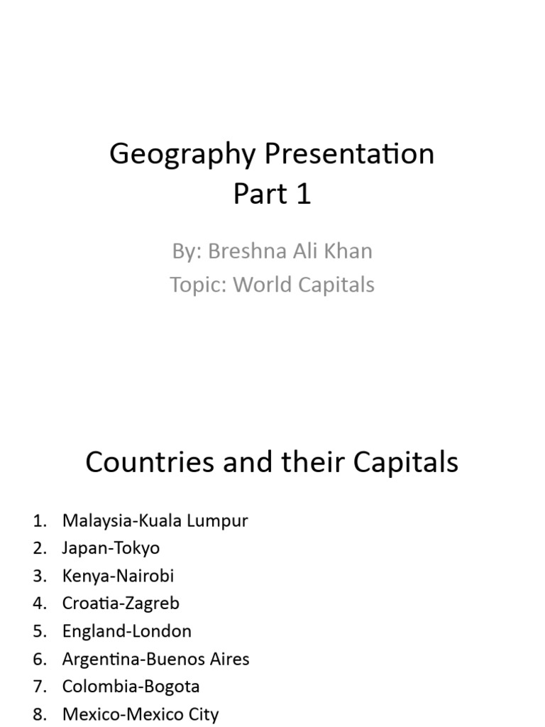 Geography Part 1 | PDF | Nairobi | London
