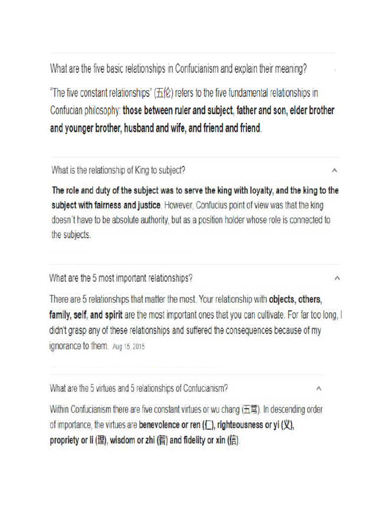 5 Basic Principle in Confucianism | PDF