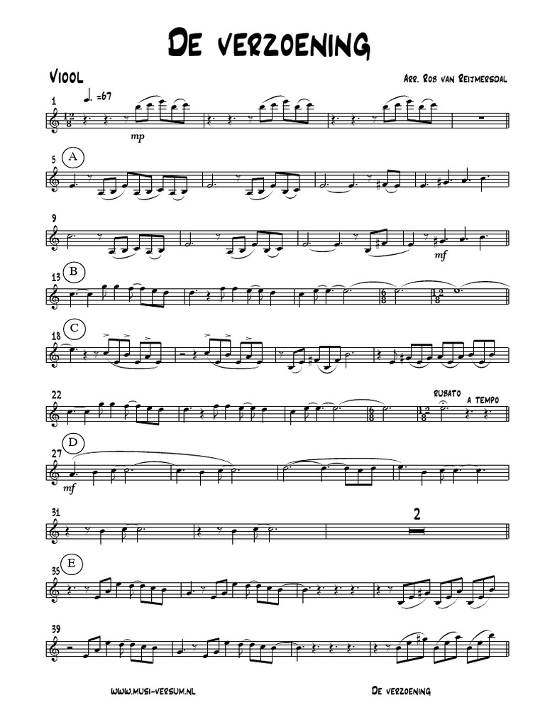 De Verzoening Viool | PDF