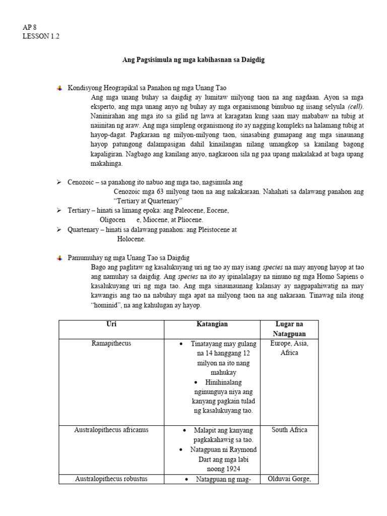 Ap 8 Lesson 1.2 | PDF