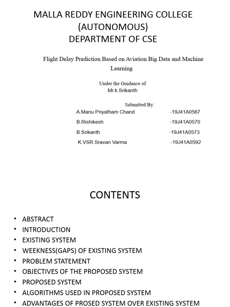 Flight Delay Prediction Using Machine Learning | PDF | Computing ...