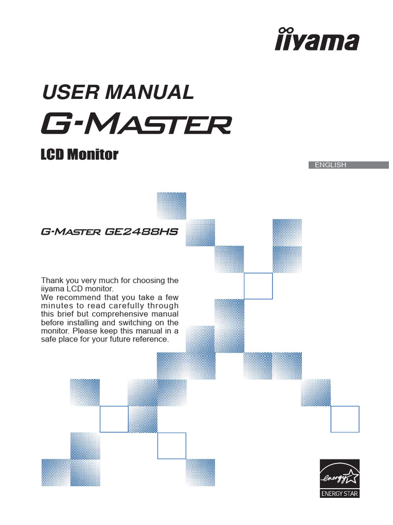 G MasterGE2488HS 2 Usermanual e RevB | PDF | Computer Monitor | Display Resolution