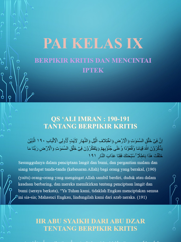 Pai Kelas Ix | PDF