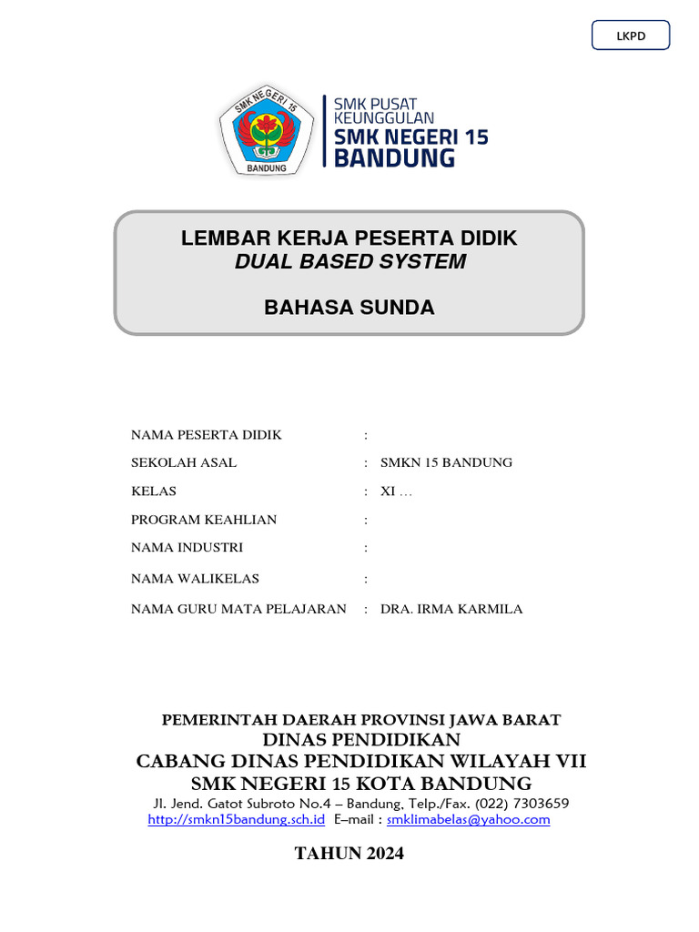 LKPD BAHASA SUNDA DBS KELAS XI - 2024 (Bu Irma) | PDF