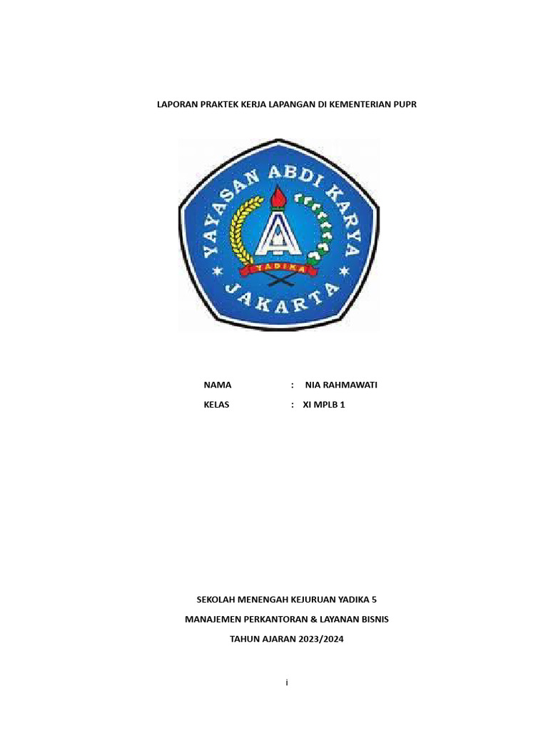 Laporan Praktek Kerja Lapangan Di Kementerian Pupr | PDF