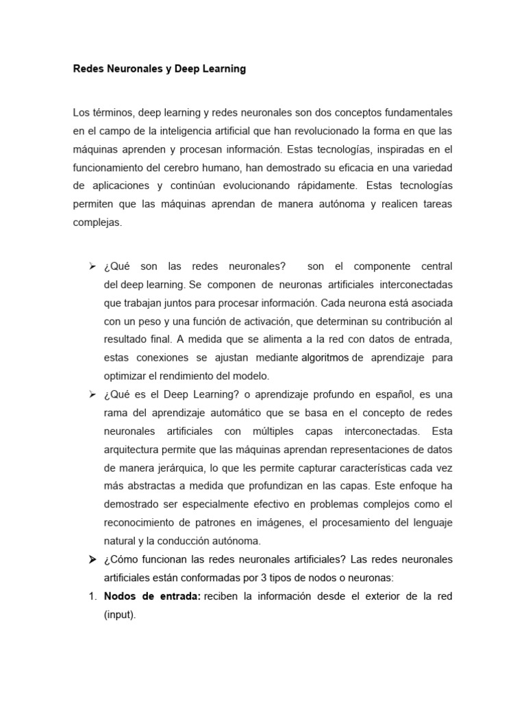 Redes Neuronales y Deep Learning Actual | PDF | Red neuronal artificial | Aprendizaje profundo