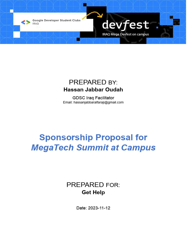 MegaTech Summit Sponsorship Proposal | PDF | Collaboration | Brand