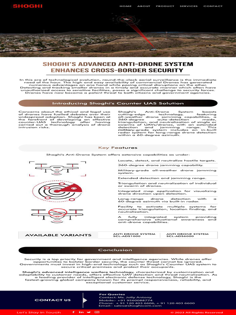 Avanced Anti-Drone System Enhances Cross-Border Security | PDF