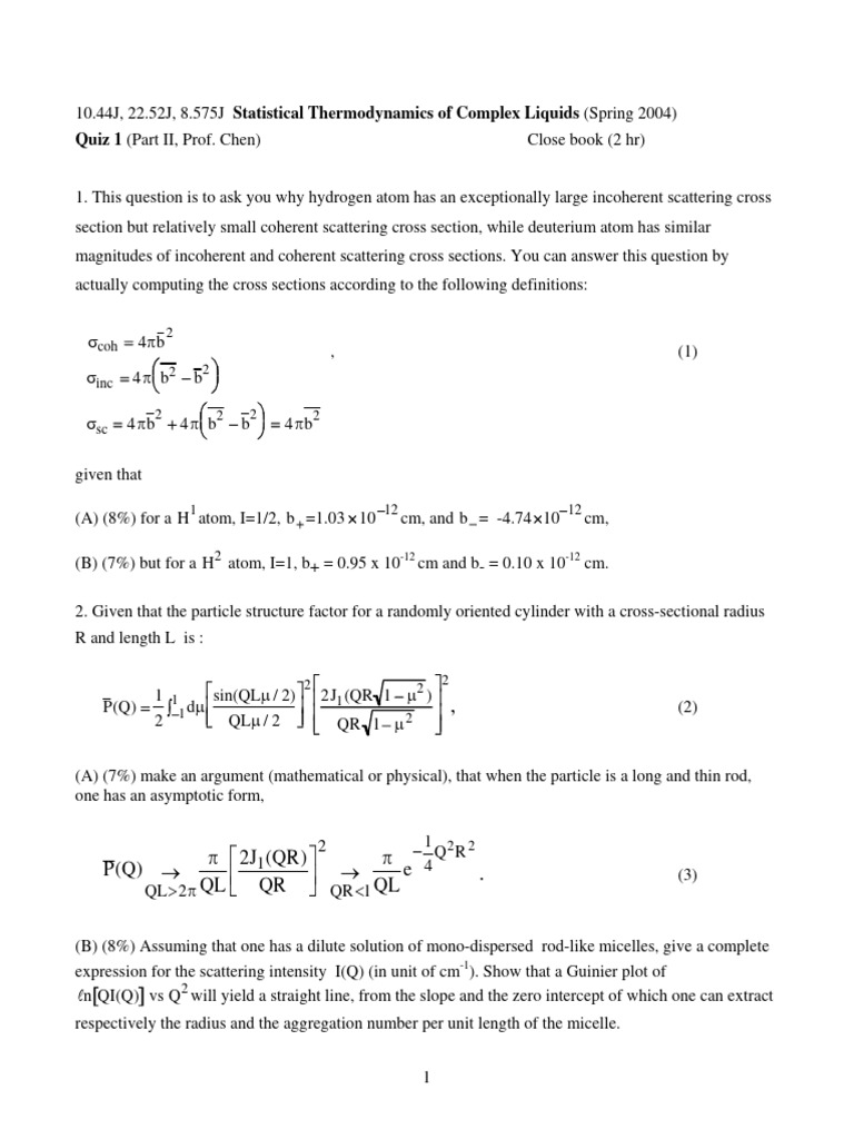 Physics | PDF | Cross Section (Physics) | Scattering