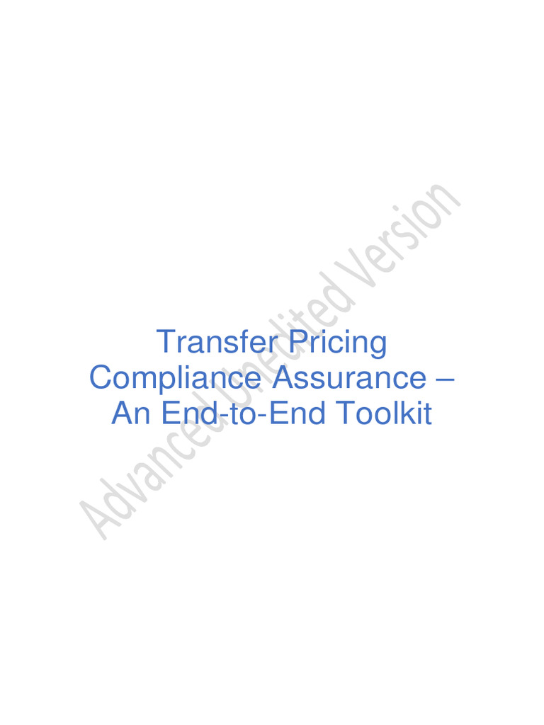 UN TP Compliance Assurance Toolkit 1722800667 | PDF | Taxes | Audit