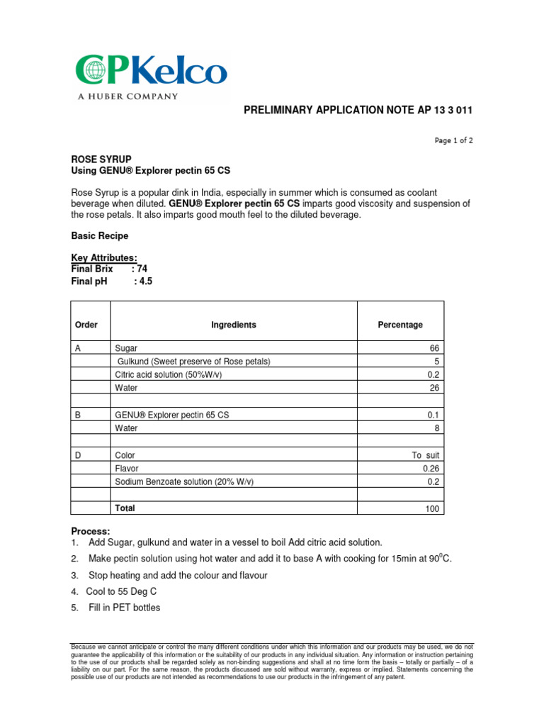 Rose Syrup With Explorer 65 CS | PDF | Patent | Patent Infringement