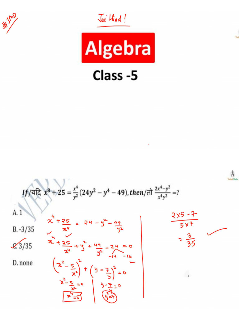 Class-5 Algebra Qa | PDF