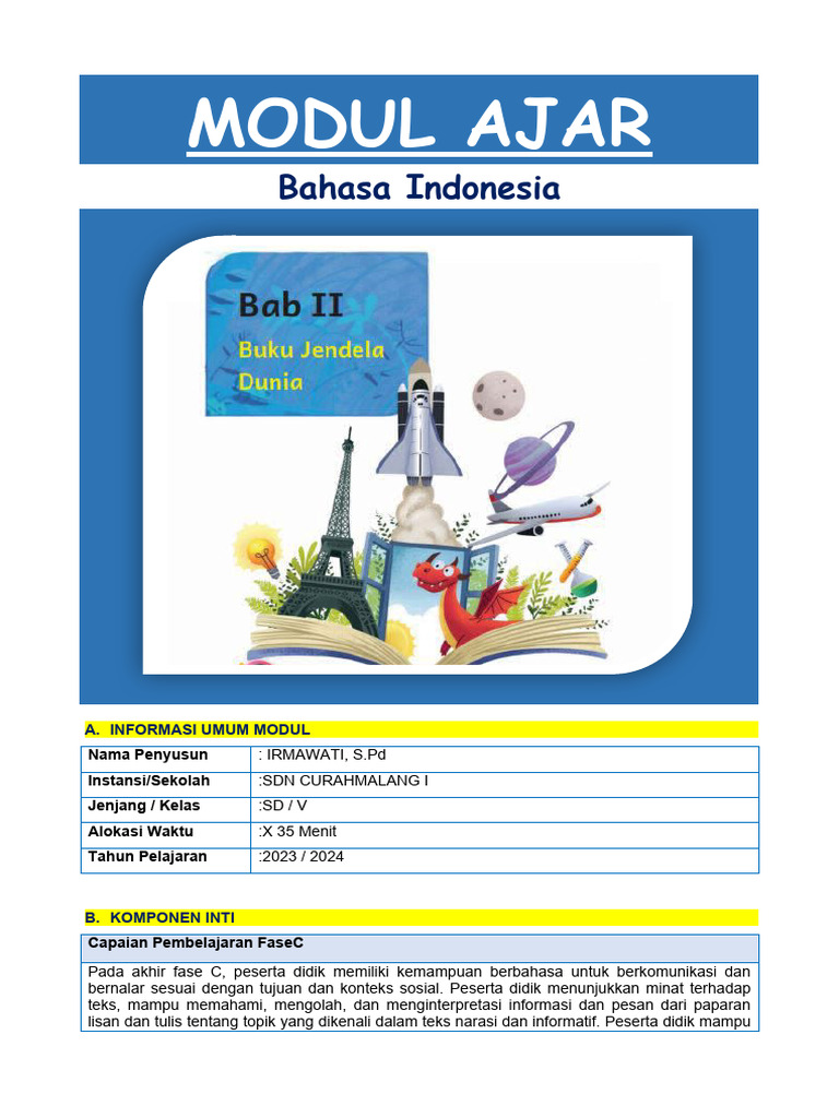 BAB 2 - MA B Indo Kls 5 | PDF