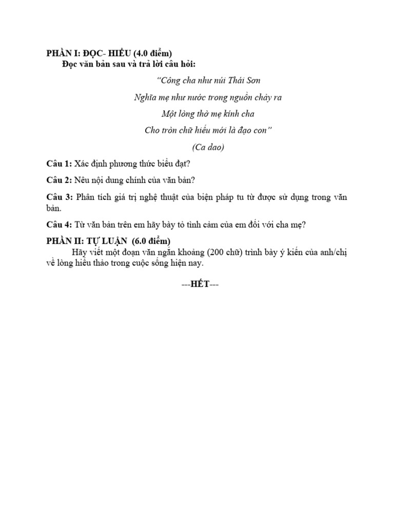 ĐỀ 10 - NGÀY - KT GIỮA HKI NH 2021-2022 | PDF