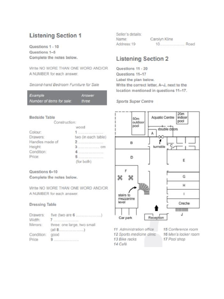 Listening Test | PDF