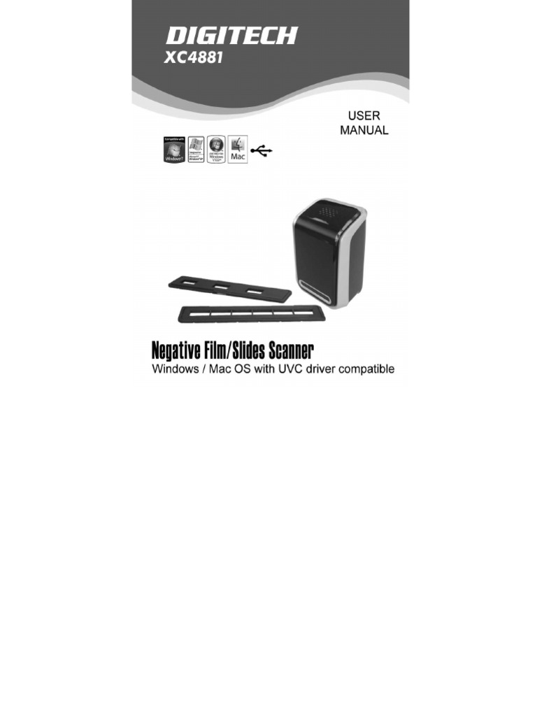 Digitech XC4881 - Negative Film - Slide Scanner - User Manual | PDF | Image Scanner | Image Editing