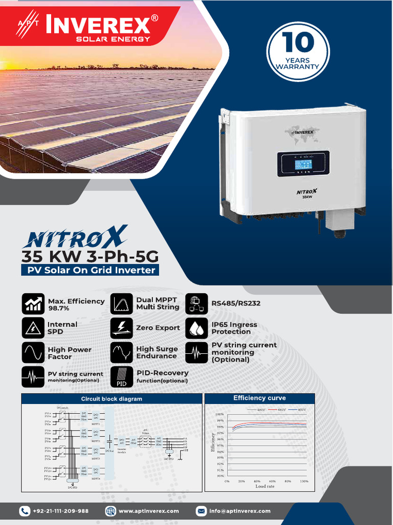 Inverex Nitrox 35kw Inverter | PDF | Electricity | Electronic Engineering