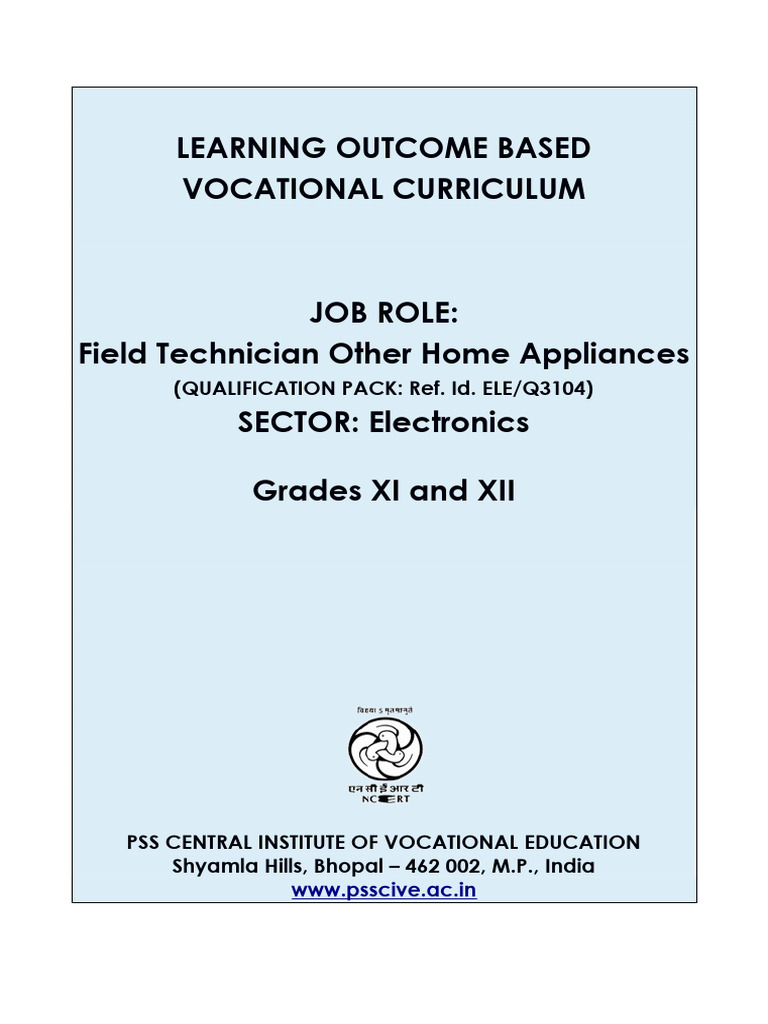 Vocational Curriculum for Field Technicians | PDF | Educational ...