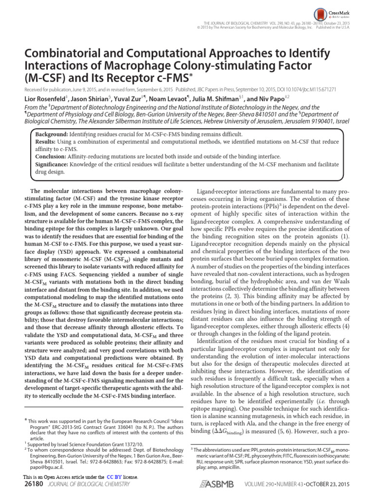 Combinatorial and Computational Approaches To Identify Interactions of ...