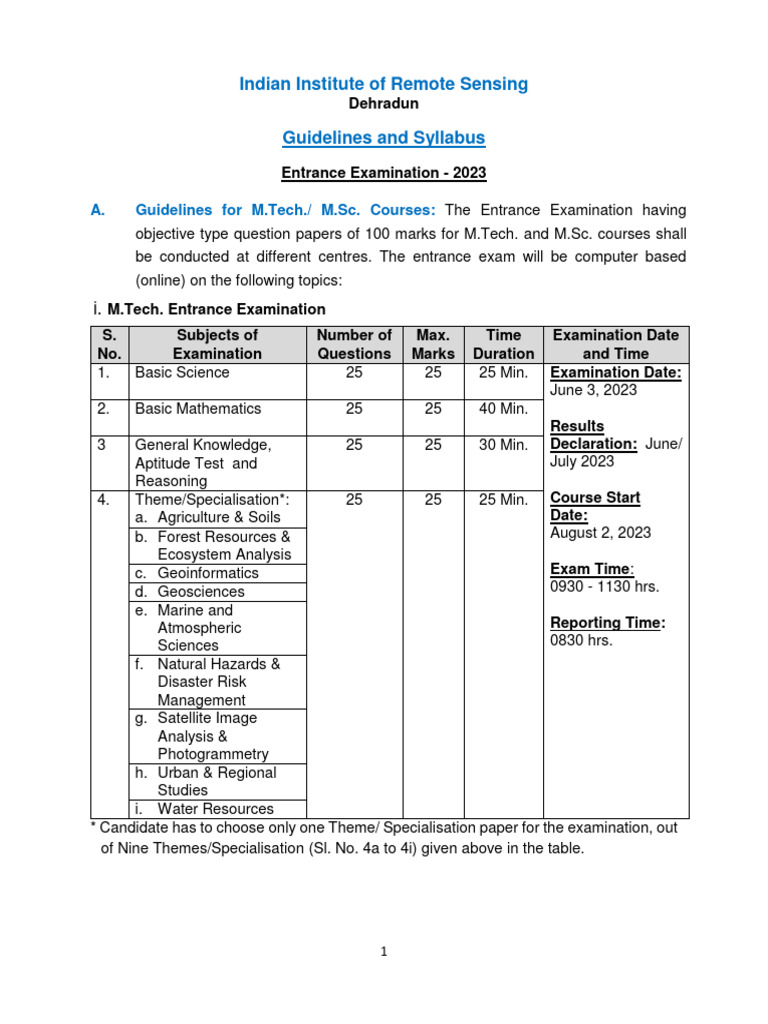 IIRS-Indian Institute of Remote Sensing-Dehradun-Guidelines and ...