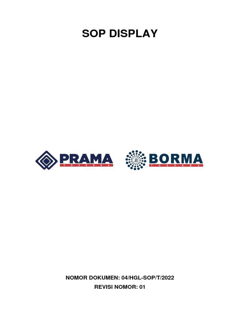 Sop Display | PDF