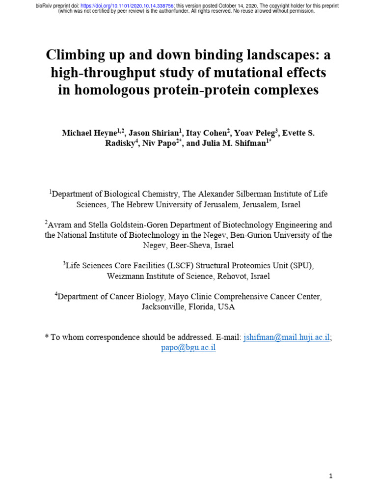 Climbing Up and Down Binding Landscapes: A High-Throughput Study of ...