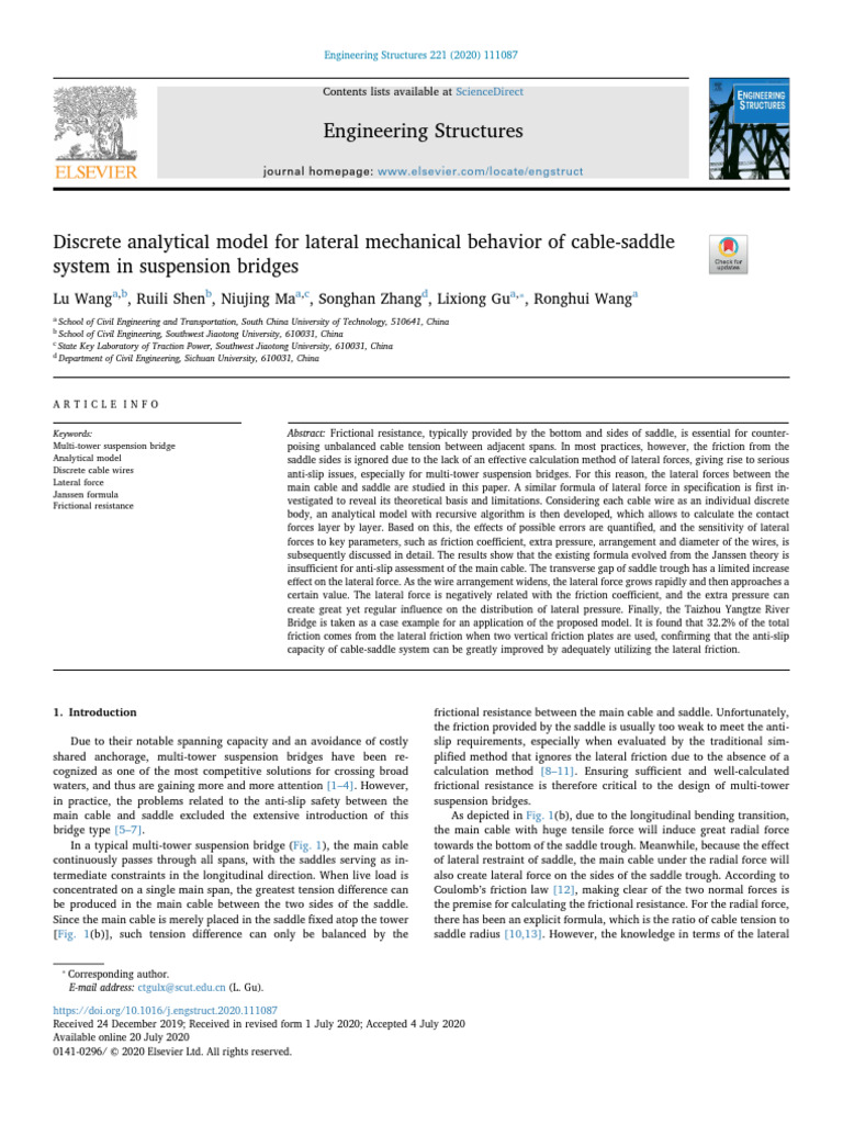 Discrete Analytical Model Pdf Friction Force