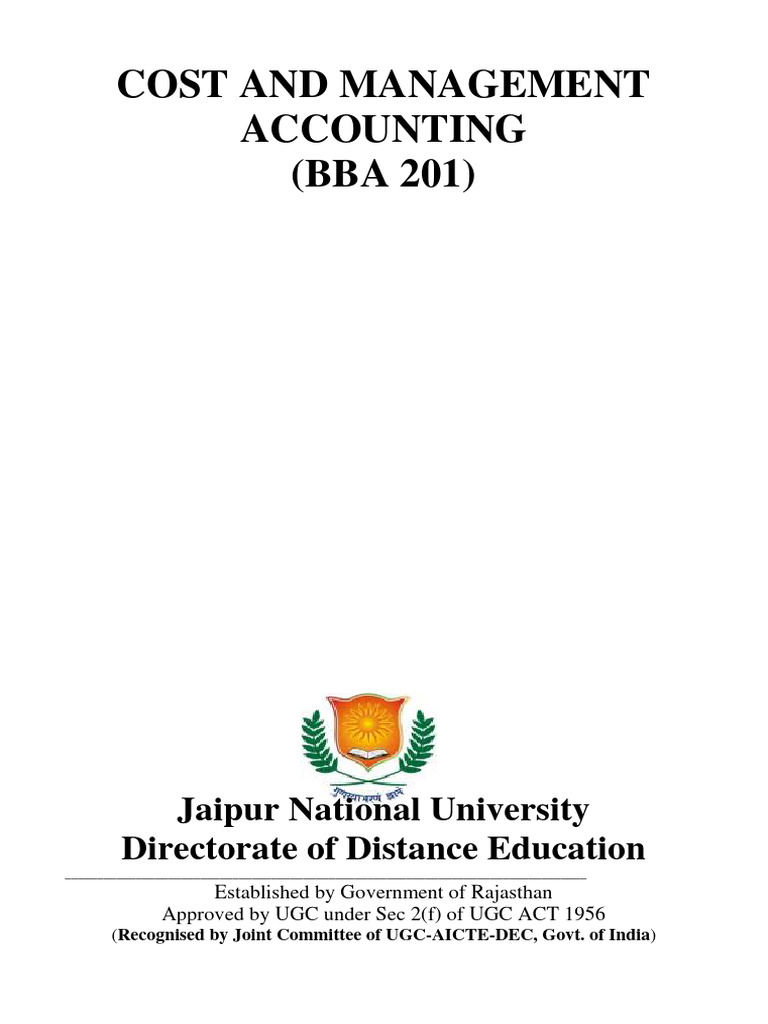 BBA - JNU - 201 - Cost and Management Accounting | PDF | Inventory ... BBA - JNU - 201 - Cost and Management Accounting | PDF | Inventory ...
