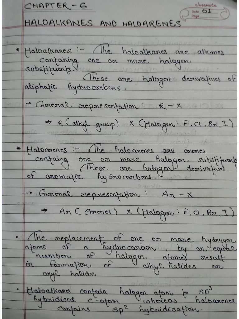 Class 12th Haloalkanes & Haloarenes | PDF