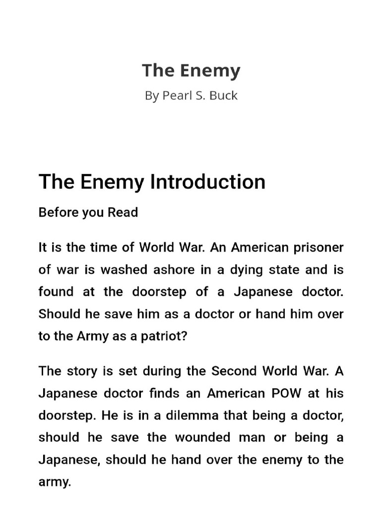 Theme, glossary, extract of enemy | PDF