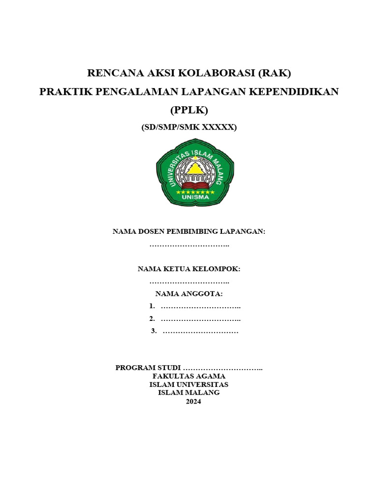 Template RAK, Logbook 2 Mingguan, Dan Perangkat Pembelajaran - PPLK | PDF