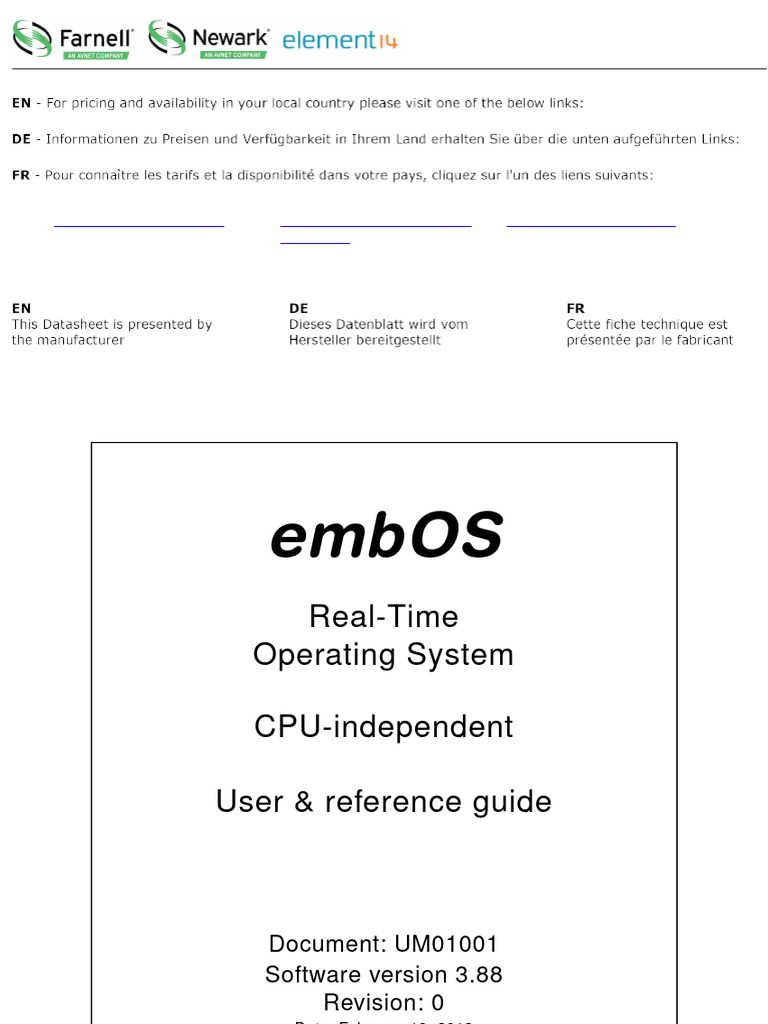 Em OS | PDF | Embedded System | Scheduling (Computing)