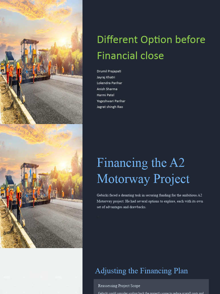 Financing The A2 Motorway Project 1 | PDF | Bonds (Finance) | Public–Private Partnership
